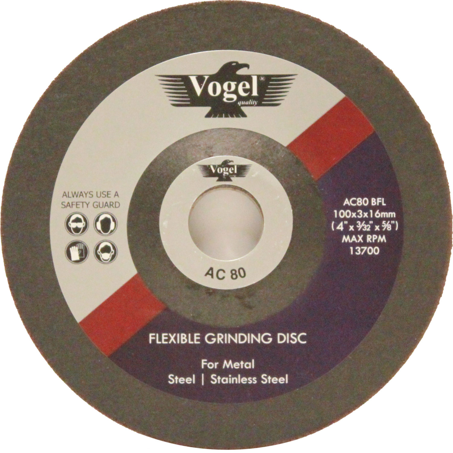 Vogel 4″ Flexible Grinding Disc 100x3x16mm - PFE Technologies